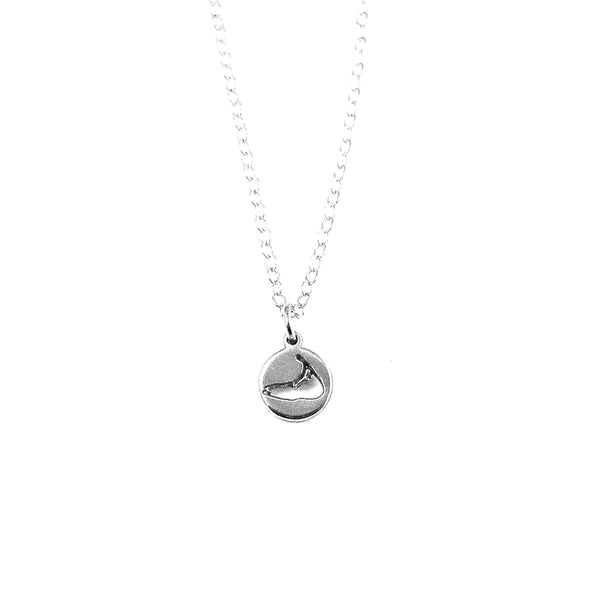 Sterling Silver Tiny Nantucket Island Cut Out Necklace – ACK 4170®