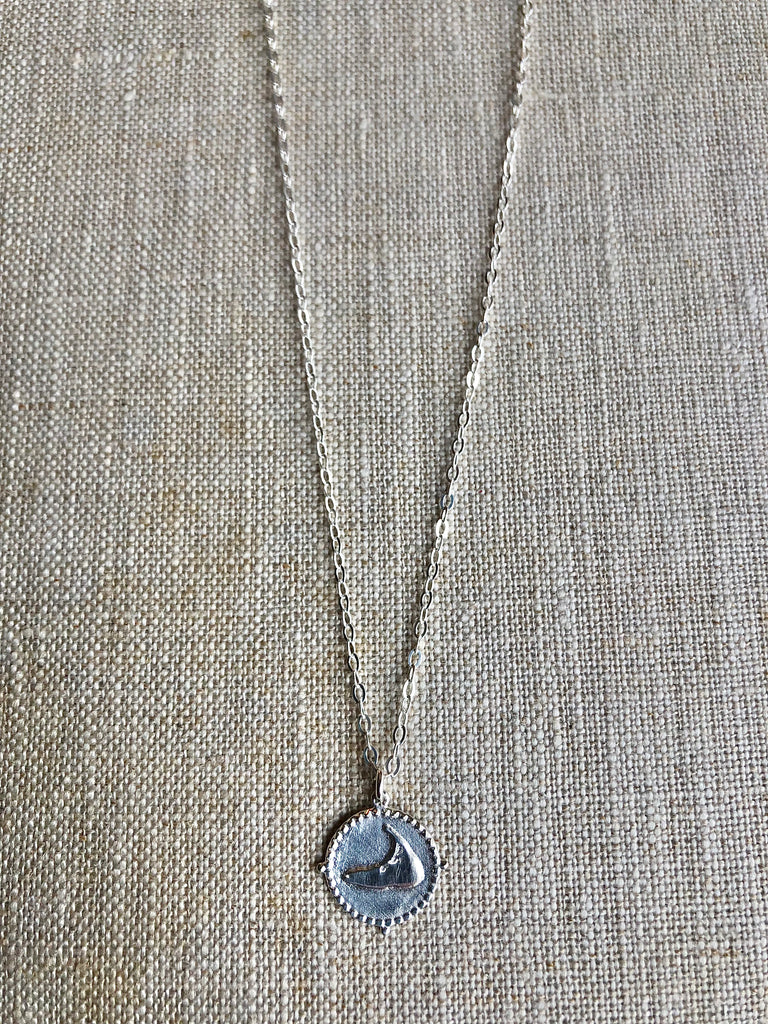 Sterling Silver Nantucket Island Compass Rose Points Necklace – ACK 4170®